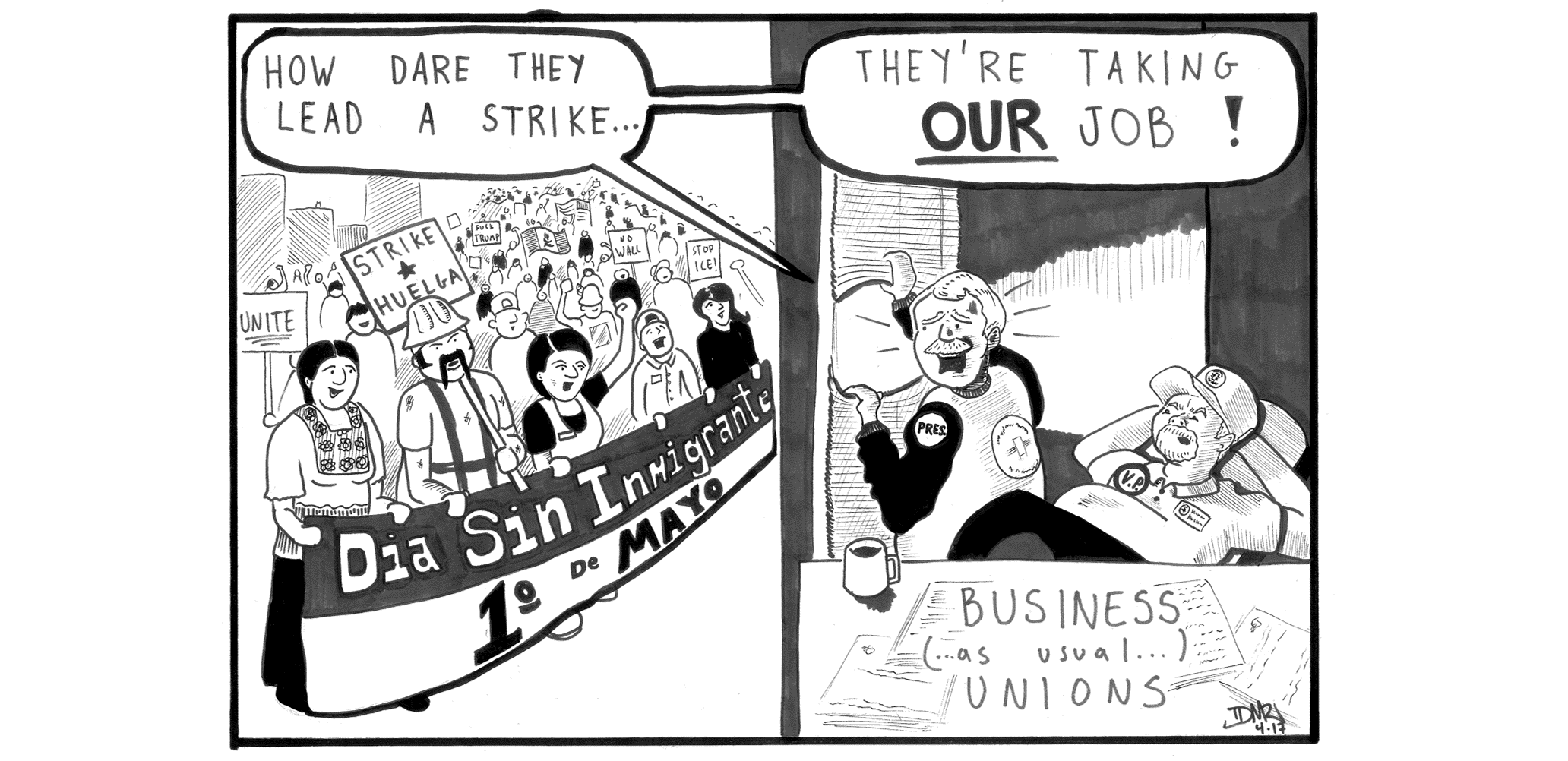 Workers On Strike Cartoon